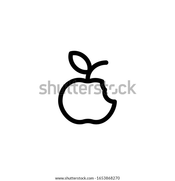 Apple Icon Line Design Template Vector Stock Vector (Royalty Free ...
