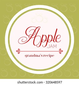 Apple Jam Label Graphic Stock Vector (Royalty Free) 320648597 ...
