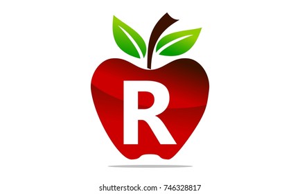 Letter R Alphabet Set Delicious Apple Stok İllüstrasyon 324992477 ...
