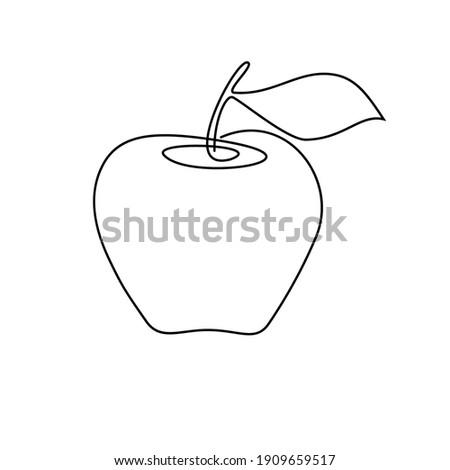 Apple Line Drawing | Free download on ClipArtMag