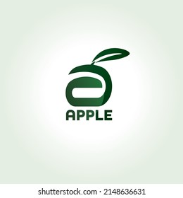 Apple Logo Green Letter Typography Shape Stock Vector (Royalty Free ...