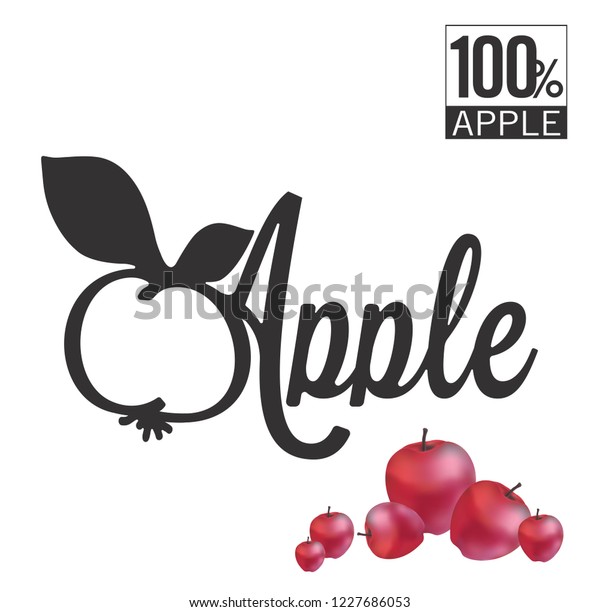 Apple Logo Isolated On White Stock Vector (Royalty Free) 1227686053 ...