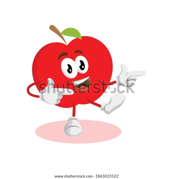 Apple Logo Mascot Vector Emoticon Pose Stock Vector (Royalty Free ...
