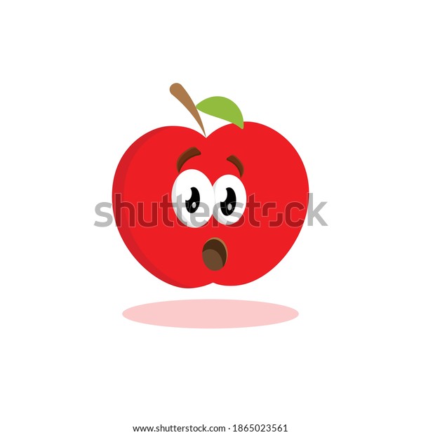 Apple Logo Mascot Vector Emoticon Pose Stock Vector (Royalty Free ...