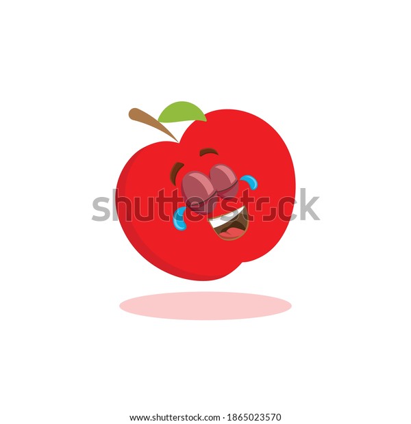 Apple Logo Mascot Vector Emoticon Pose Stock Vector (Royalty Free ...