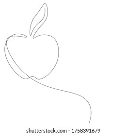 Apple Fruit Tree One Line Drawing Stock Vector (Royalty Free ...