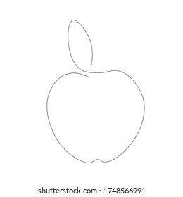 Apple One Line Drawing Vector Illustration Stock Vector (Royalty Free ...