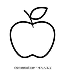 Apple Outline Icon Stock Vector (Royalty Free) 767177875