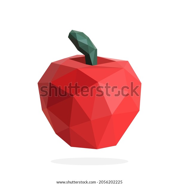 Apple Polygon Art Image Low Poly Stock Vector (Royalty Free) 2056202225 ...
