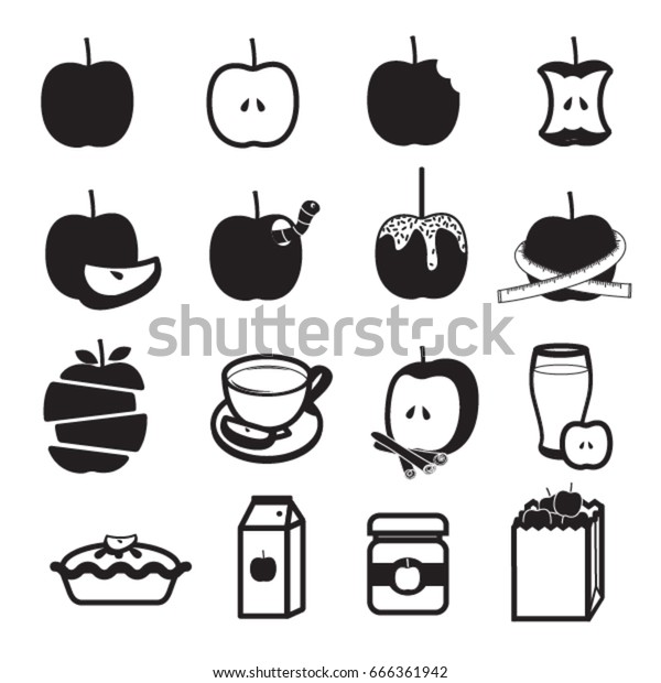 Apple Product Icons Set Stock Vector (Royalty Free) 666361942 ...