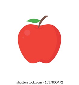 Red Apple Vector Apple Isolated On: vector de stock (libre de regalías ...