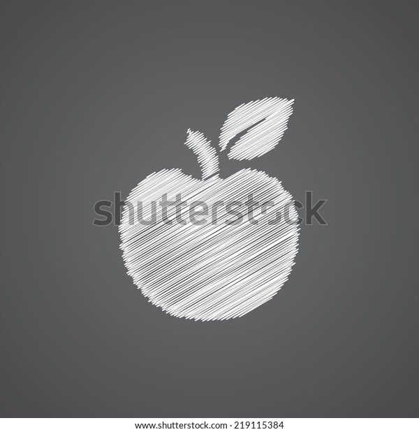Apple Sketch Logo Doodle Icon Isolated Stock Vector (Royalty Free ...