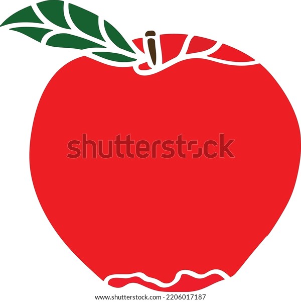 Apple Vector Color Print Illustration Stock Vector (Royalty Free ...