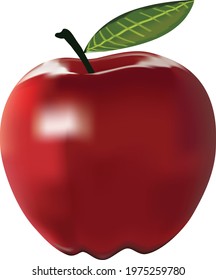 Apple Vector Illustration Drawing Mesh Stock Vector (Royalty Free ...
