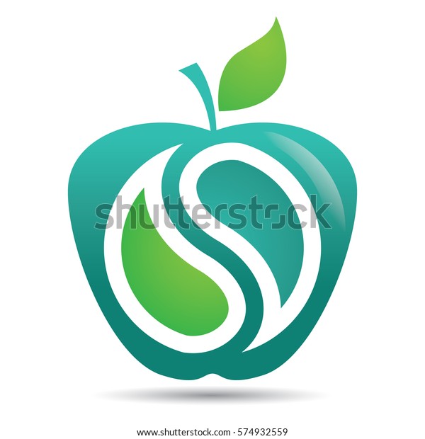 Apple Yin Yang Icon Logo Template: стоковая векторная графика (без ...