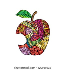 Apple Zentangle Style Stock Vector (Royalty Free) 420969232 | Shutterstock