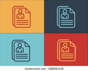 Applicant Cv Logo Template Simple Flat Stock Vector (Royalty Free ...