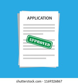 Application Documents Approved Stamp Vector Illustrations Stock Vector ...
