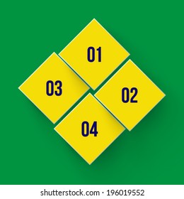 Applique Numbers Using Brazil Flag Colors Stock Vector (Royalty Free ...