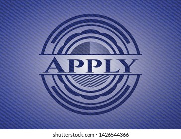 Apply Emblem Denim High Quality Background Stock Vector (Royalty Free ...