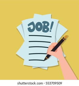Form Job Application Vector Business Document Stock Vector (Royalty ...