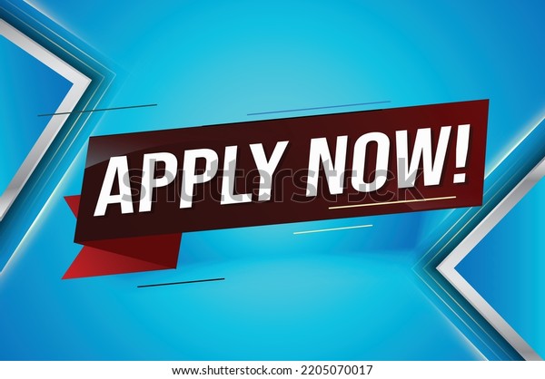 Apply Now Banner Design Template Marketing Stock Vector (Royalty Free ...