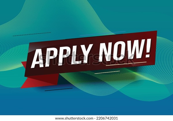 Apply Now Banner Design Template Marketing Stock Vector (Royalty Free ...
