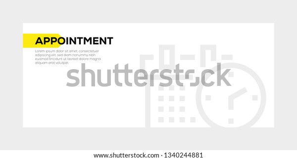 Appointment Banner Concept Stock Vector (Royalty Free) 1340244881 ...