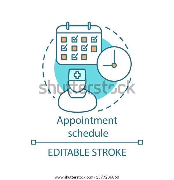 Appointment Schedule Concept Icon Annual Medical Stock Vector (Royalty ...