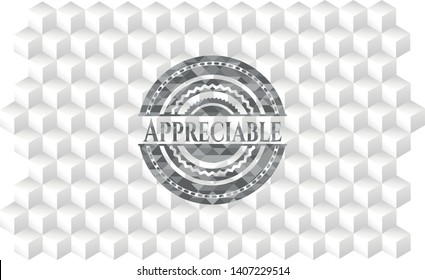 Appreciable Realistic Grey Emblem Cube White Stock Vector (Royalty Free ...