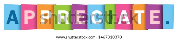 Appreciate Colorful Vector Typography Banner Stock Vector (Royalty Free ...