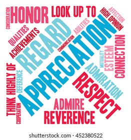 Appreciation Word Cloud On White Background Stock Vector (Royalty Free ...