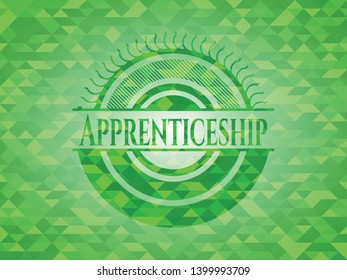 Apprenticeship Green Emblem Triangle Mosaic Background Stock Vector ...
