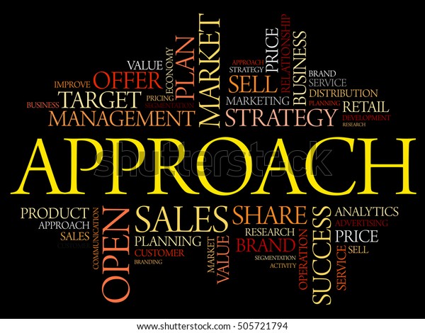 Approach Word Cloud Collage Business Concept Stock Vector (Royalty Free ...