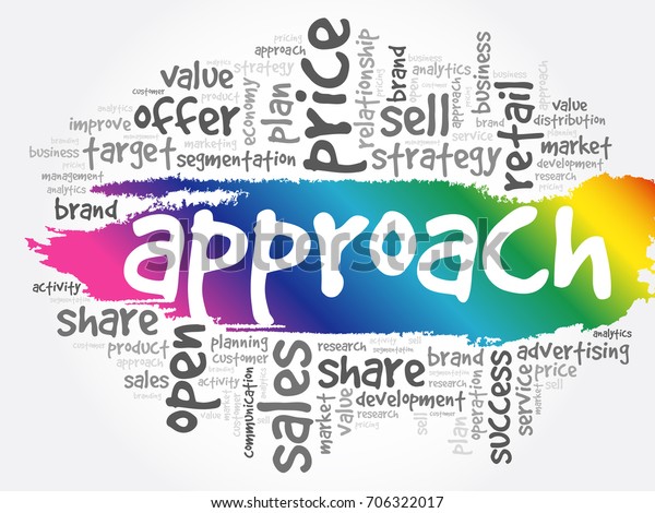 Approach Word Cloud Collage Business Concept Stock Vector (Royalty Free ...