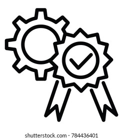 Appropriate Symbols Representation Quality Management Line Stock Vector ...