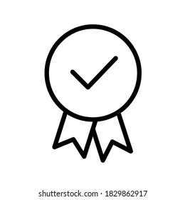 Approval Check Icon Isolated On White Stock Vector (Royalty Free ...