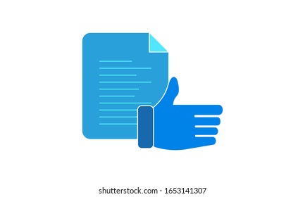Approval Document Iconcustomer Review Paper Thumbs Stock Vector ...