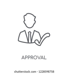 Approval Linear Icon Modern Outline Approval Stock Vector (Royalty Free ...