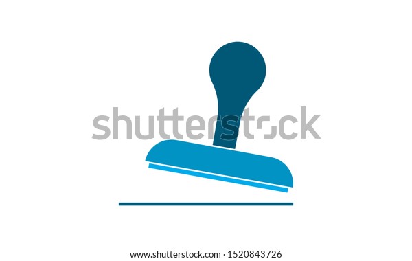 Approval Stamp Icon Simple Flat Symbol Stock Vector (Royalty Free ...