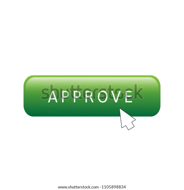 Approve Button Isolated On White Background Stock Vector (Royalty Free ...