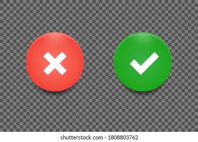 Approve Decline Button Set Ui Designvector Stock Vector (Royalty Free ...