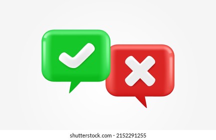 Approve Deny 3d Mark Icon Design Stock Vector (Royalty Free) 2152291255 ...