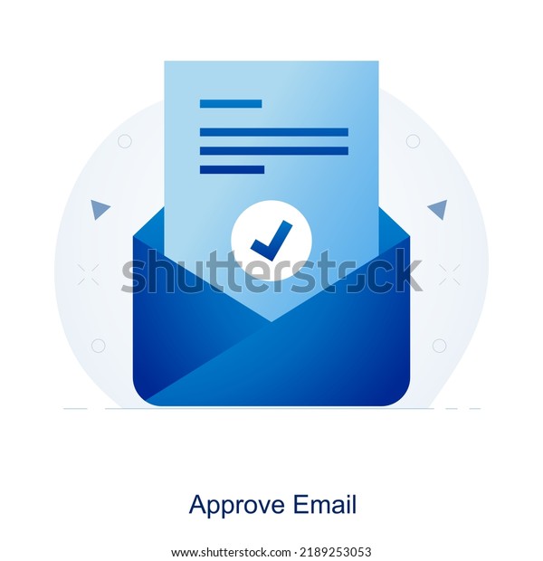 Approuver Le Concept D'Icône E-Mail Et : image vectorielle de stock ...