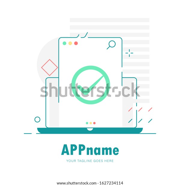 Approve Splash Screen App Icon Stock Vector (Royalty Free) 1627234114 ...