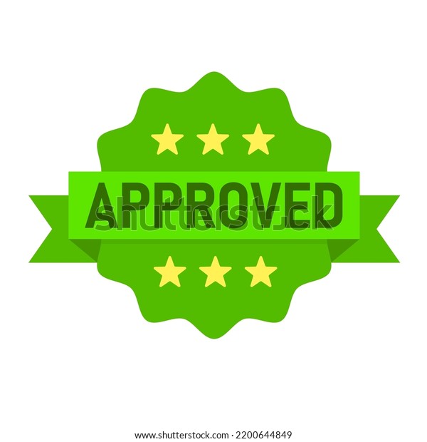 Approved Badge Badge Vector Illustration Logo Stock Vector (Royalty ...