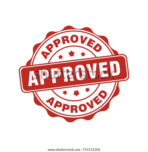Approved Circle Sign Stamp Label Stock Vector (Royalty Free) 755531206
