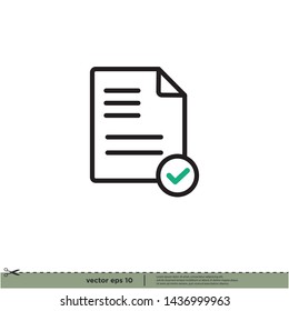 Document Check Mark Symbol Icon Compliance Stock Vector (Royalty Free ...