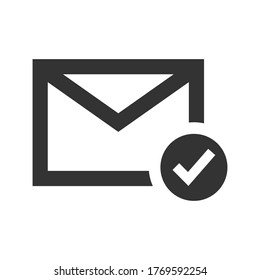 Mail Icon Envelope Accept Sign On Stock Vector (Royalty Free) 763943461