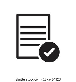 Approved File Icon Confirm Document Icon Stock Vector (Royalty Free ...